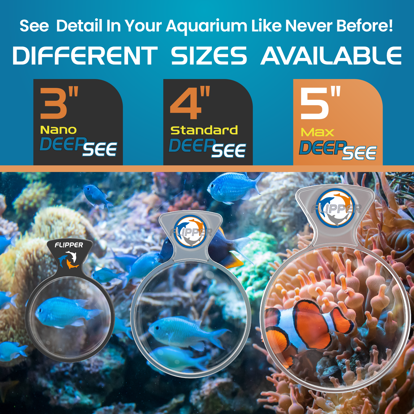 Flipper - DeepSee Viewer - Max 5" - Clear — Buce Plant