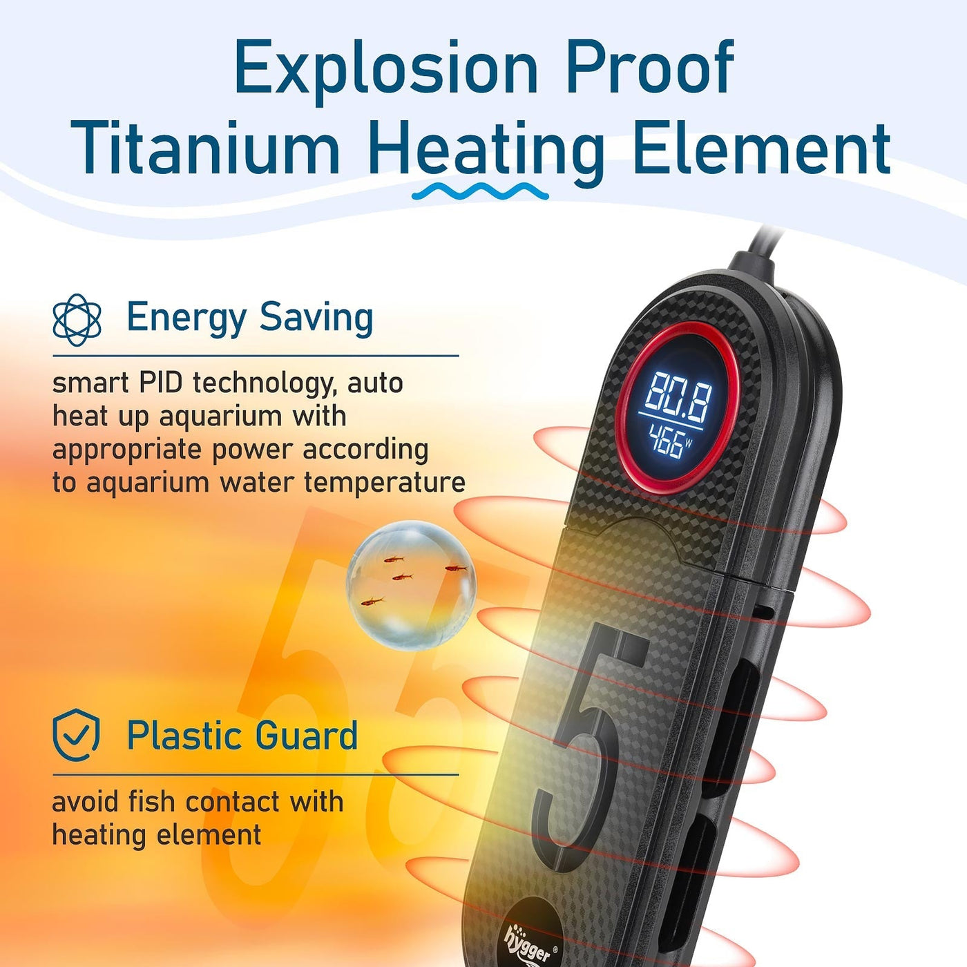 Hygger - Titanium Aquarium Heater — Buce Plant